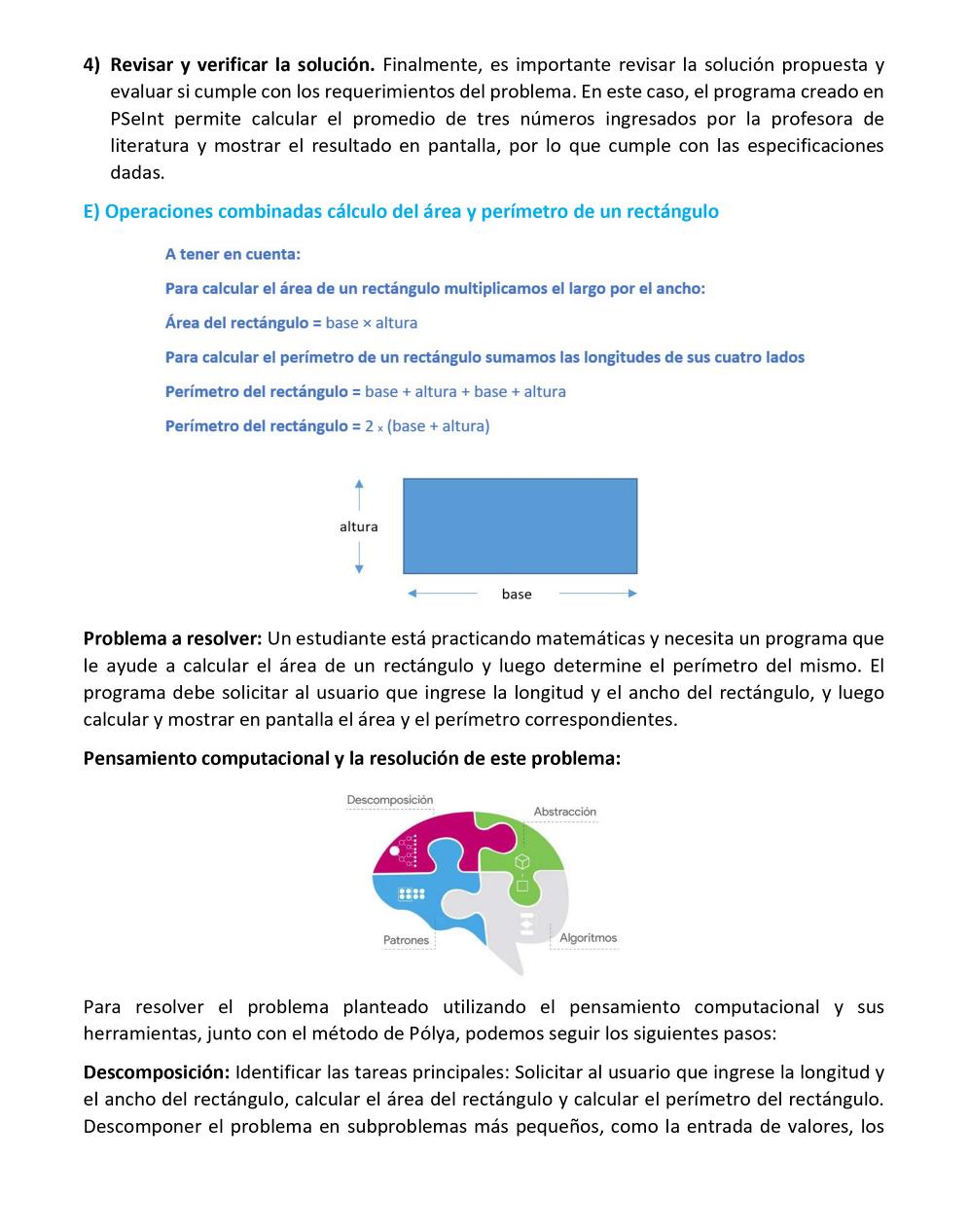 Pensamiento Computacional Pseint Introducción
